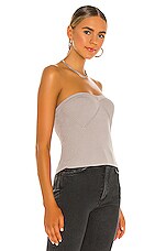 525 Fashioned Rib Corset Top in Smoke | REVOLVE