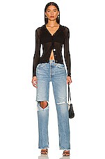 ALL THE WAYS Kelsey Button Front Top in Black | REVOLVE