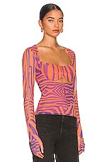 AFRM Noreen Top in Orange Zebra | REVOLVE