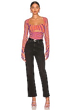 AFRM Noreen Top in Orange Zebra | REVOLVE