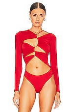 AFRM Brami Bodysuit in True Red | REVOLVE