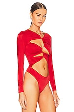AFRM Brami Bodysuit in True Red | REVOLVE