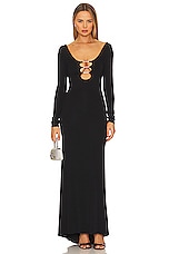 Alice + Olivia Kalena Cutout Maxi Dress in Black | REVOLVE