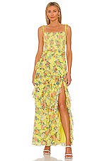 Alice + Olivia Jocelyn Maxi Dress in Floral Express Lemon Sorbet | REVOLVE