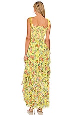 Alice + Olivia Jocelyn Maxi Dress in Floral Express Lemon Sorbet | REVOLVE