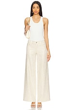 Alice + Olivia Trish Low Rise Embellished Baggy Jeans in Chino | REVOLVE