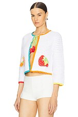 Alice + Olivia Anderson Tie Cardi in Soft White Multi | REVOLVE