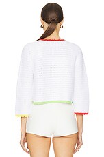 Alice + Olivia Anderson Tie Cardi in Soft White Multi | REVOLVE
