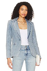 Alice + Olivia Macey Fitted Blazer in Bay Blue | REVOLVE