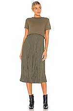 ALLSAINTS 2 in 1 Laze Dress in Utility Green | REVOLVE