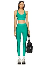 alo Airlift Suit Up Bra in Spruce Green & White | REVOLVE