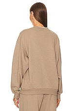 alo Accolade Crew Neck Pullover Sweatshirt in Gravel | REVOLVE