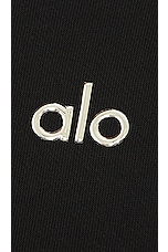 alo Accolade Crew Neck Pullover Sweatshirt in Black | REVOLVE