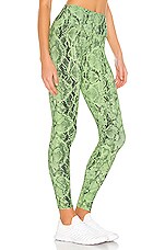 alo High Waist Snakeskin Vapor Legging in Neon Lime | REVOLVE