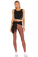 alo Swirl Two Way Crop Tank in Black | REVOLVE