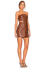 Amanda Uprichard Kloss Mini Dress in Brown | REVOLVE