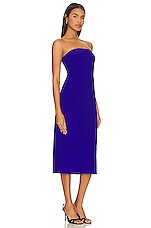 Amanda Uprichard X Revolve Shiran Strapless Midi Dress in Lapis | REVOLVE