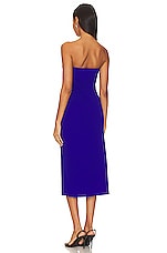 Amanda Uprichard X Revolve Shiran Strapless Midi Dress in Lapis | REVOLVE