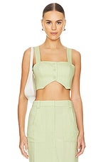 Amanda Uprichard Royston Crop Top in Aloe | REVOLVE