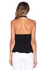 Amanda Uprichard Cecily Peplum Top in Black | REVOLVE