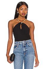 Amanda Uprichard Wanda Chain Top in Black | REVOLVE