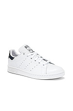 adidas Originals Stan Smith Sneaker in White & Dark Blue | REVOLVE