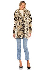 Apparis Sydney Faux Fur Coat in Ivory Python | REVOLVE