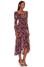 ASTR the Label Athena Midi Dress in Black & Red Multi Floral | REVOLVE