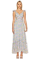 ASTR the Label Primrose Dress in Blue Pink Floral | REVOLVE