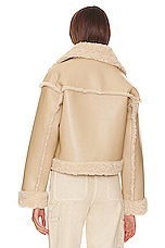 ASTR the Label Luciana Faux Leather Jacket in Ecru | REVOLVE