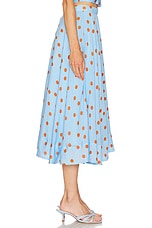ASTR the Label Janie Skirt in Blue Rust Polka Dot | REVOLVE