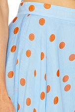 ASTR the Label Janie Skirt in Blue Rust Polka Dot | REVOLVE