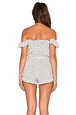 AUGUSTE Tiny Dancer Romper in Milky Way Classic Polka | REVOLVE