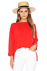 Autumn Cashmere High Low Open Back Sweater in Lava | REVOLVE