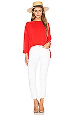Autumn Cashmere High Low Open Back Sweater in Lava | REVOLVE