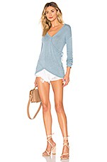 Autumn Cashmere Reversible Sweater with Tassels in Stone Wash | REVOLVE