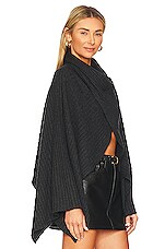 Autumn Cashmere Hybrid Rib Cape in Anthracite | REVOLVE