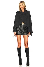 Autumn Cashmere Hybrid Rib Cape in Anthracite | REVOLVE