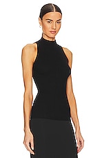 Autumn Cashmere Rib Mock Halter Top in Black | REVOLVE