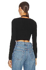 Alexander Wang Twinset Long Sleeve Halter Cardigan in Black | REVOLVE
