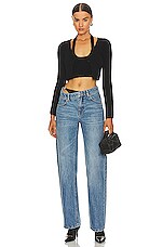 Alexander Wang Twinset Long Sleeve Halter Cardigan in Black | REVOLVE