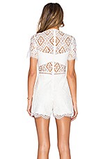 Alexis Brias Romper in Off White Lace | REVOLVE
