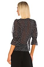 Alexis Calixte Top in Black Embroidered Dot | REVOLVE