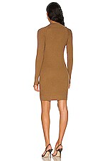 Bardot Rib Knit Mini Dress in Dark Beige | REVOLVE
