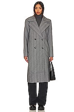 Bardot Classic Chevron Coat in Grey Chevron | REVOLVE