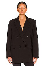 Bardot Maison Split Back Blazer in Black | REVOLVE