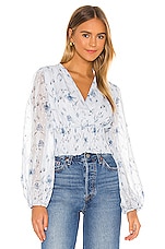 Bardot Mabel Top in Blue Lily Floral | REVOLVE