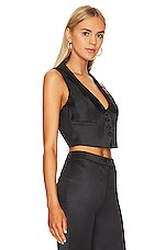 Bardot Nyah Satin Vest in Black | REVOLVE