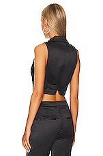 Bardot Nyah Satin Vest in Black | REVOLVE