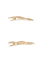 BaubleBar Molten Hair Clip Set of 2 in Gold | REVOLVE